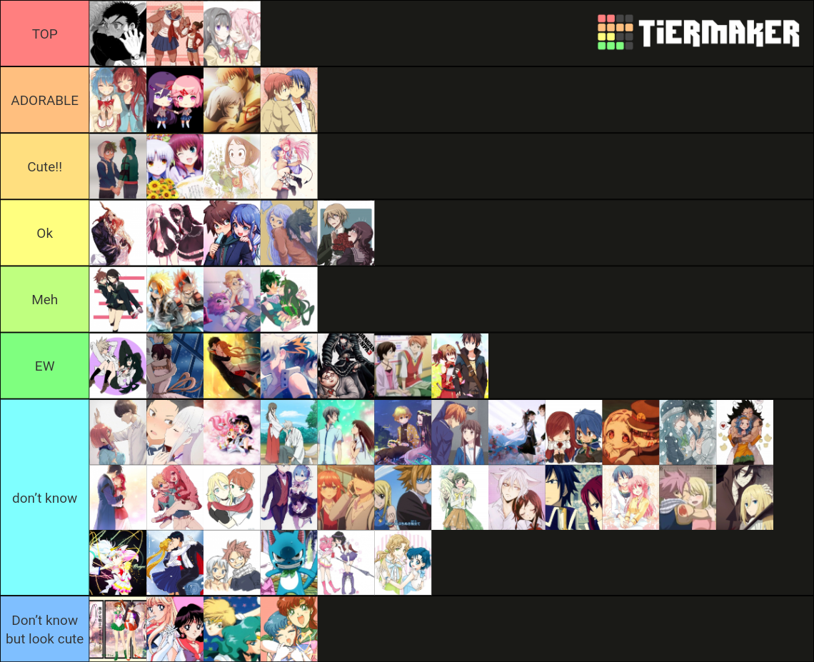 BEST ANIME SHIPS Tier List (Community Rankings) - TierMaker