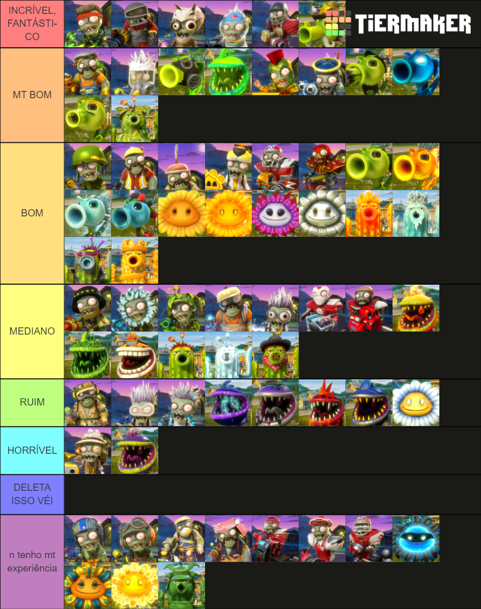 PvZ Tier List (Community Rankings) - TierMaker
