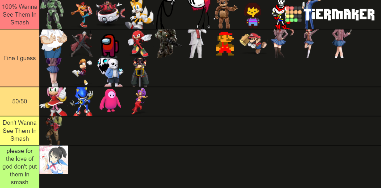 Smash characters Tier List (Community Rankings) - TierMaker