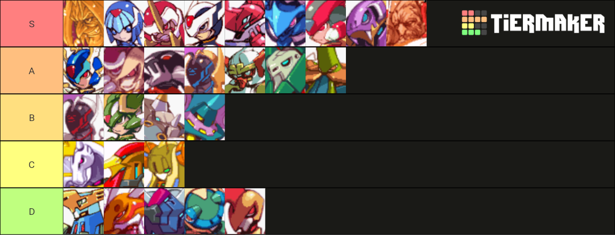 Mega Man Zero/ZX Series Bosses Tier List (Community Rankings) - TierMaker