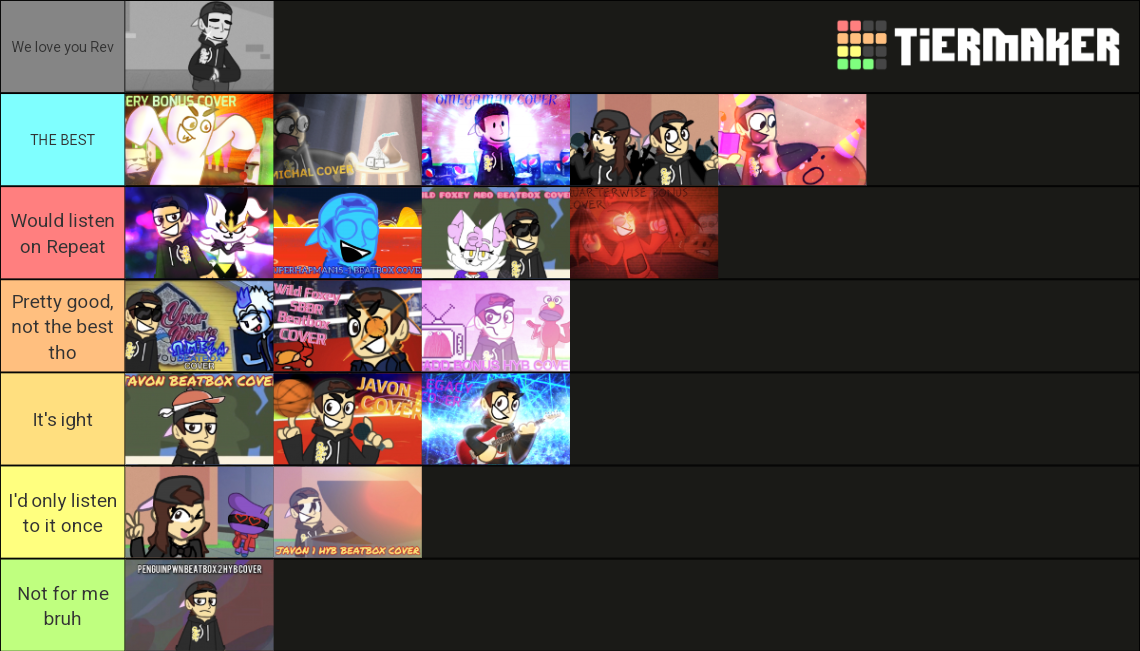 Real One Rev Covers lol Tier List (Community Rankings) - TierMaker