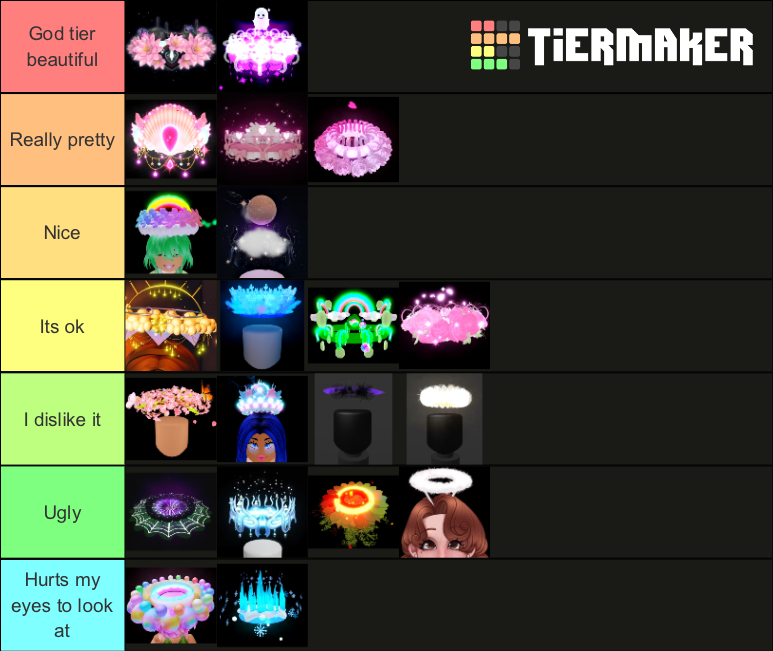 Royale high halo prettiness Tier List (Community Rankings) - TierMaker