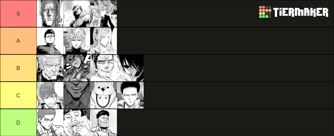 S class One Punch Man Tier List (Community Rankings) - TierMaker