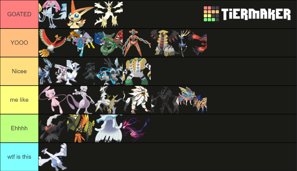 Legendary Pokemon Music Tier List (Community Rankings) - TierMaker