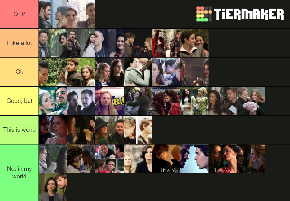 Once upon a time SHIPS Tier List (Community Rankings) - TierMaker