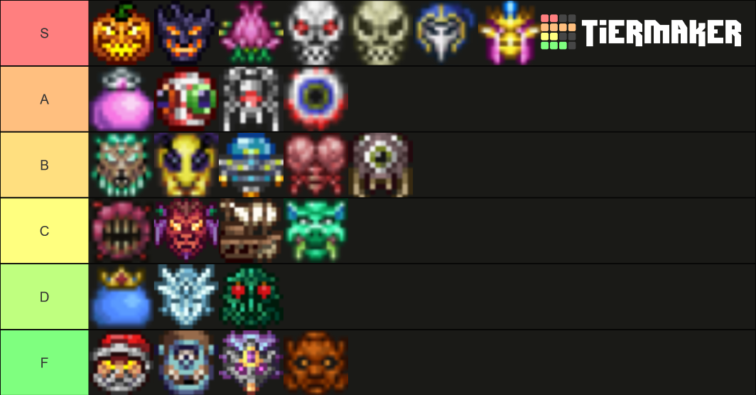Terraria Bosses Tier List (Community Rankings) - TierMaker