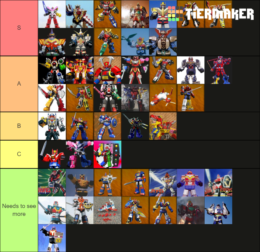 Super Sentai 1st Mechas (Goranger-Zenkaiger) Tier List (Community Rankings) - TierMaker