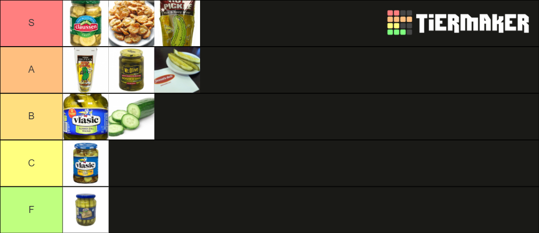The Official Pickle Tier List (Community Rankings) - TierMaker