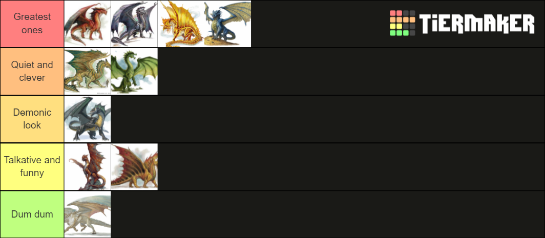 Dungeons and Dragons: Dragon Tier List (Community Rankings) - TierMaker