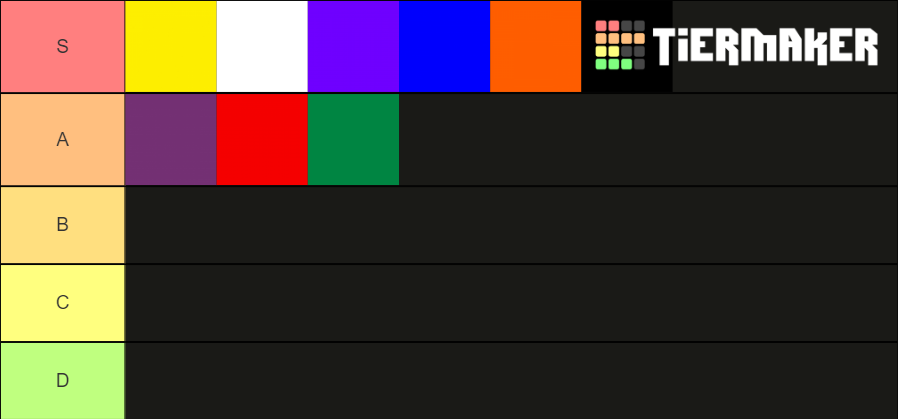 Best Color Tier List (Community Rankings) - TierMaker