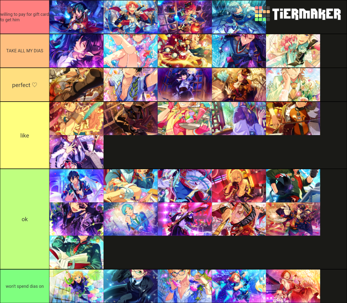Enstars cards Tier List (Community Rankings) - TierMaker