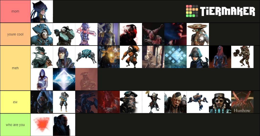 Warframe NPC's Tier List (Community Rankings) - TierMaker