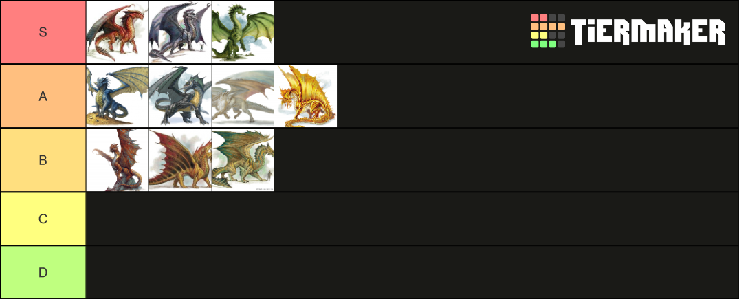 Dungeons and Dragons: Dragon Tier List (Community Rankings) - TierMaker