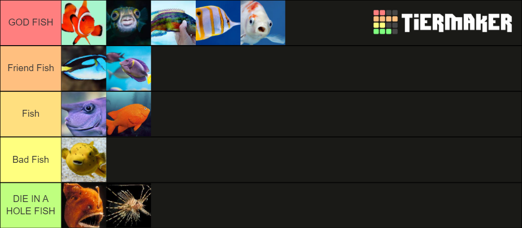 Rate Fish Tier List (Community Rankings) - TierMaker