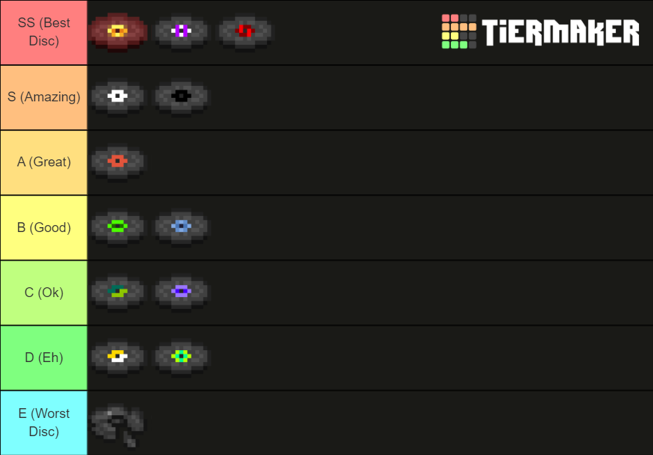 Minecraft Discs Tier List (Community Rankings) - TierMaker