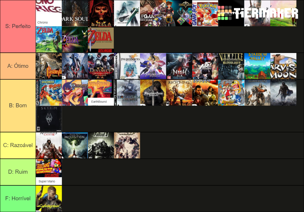 RPG Tier List Community Rankings TierMaker RPG Tier List Community Rankings TierMaker