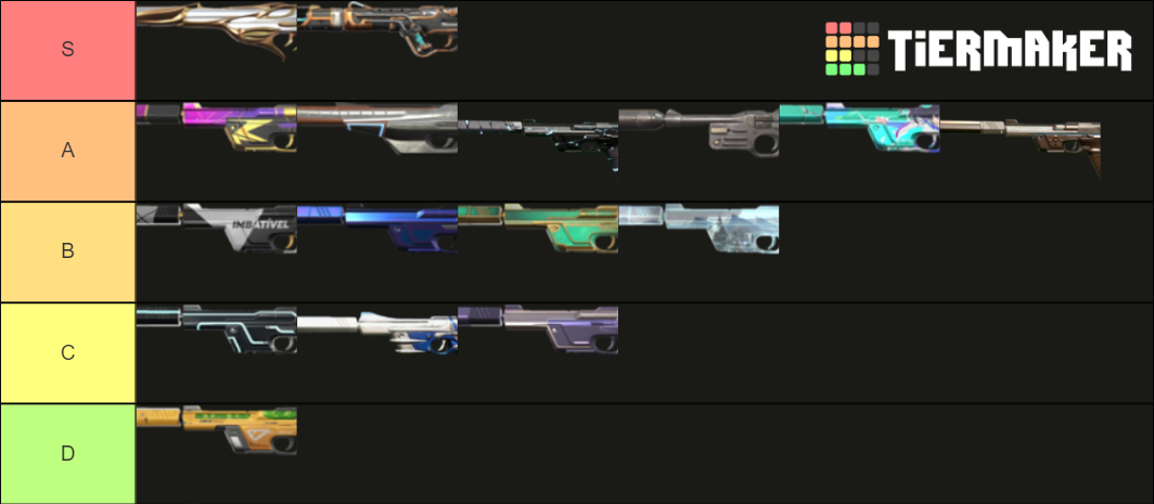 Valorant Ghost skins Tier List (Community Rankings) - TierMaker