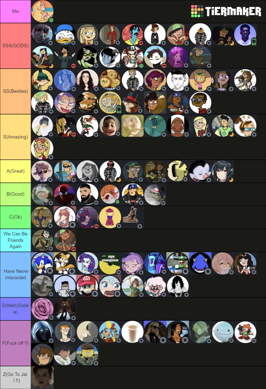 TD OG/Non OG Members Tier List (Community Rankings) - TierMaker