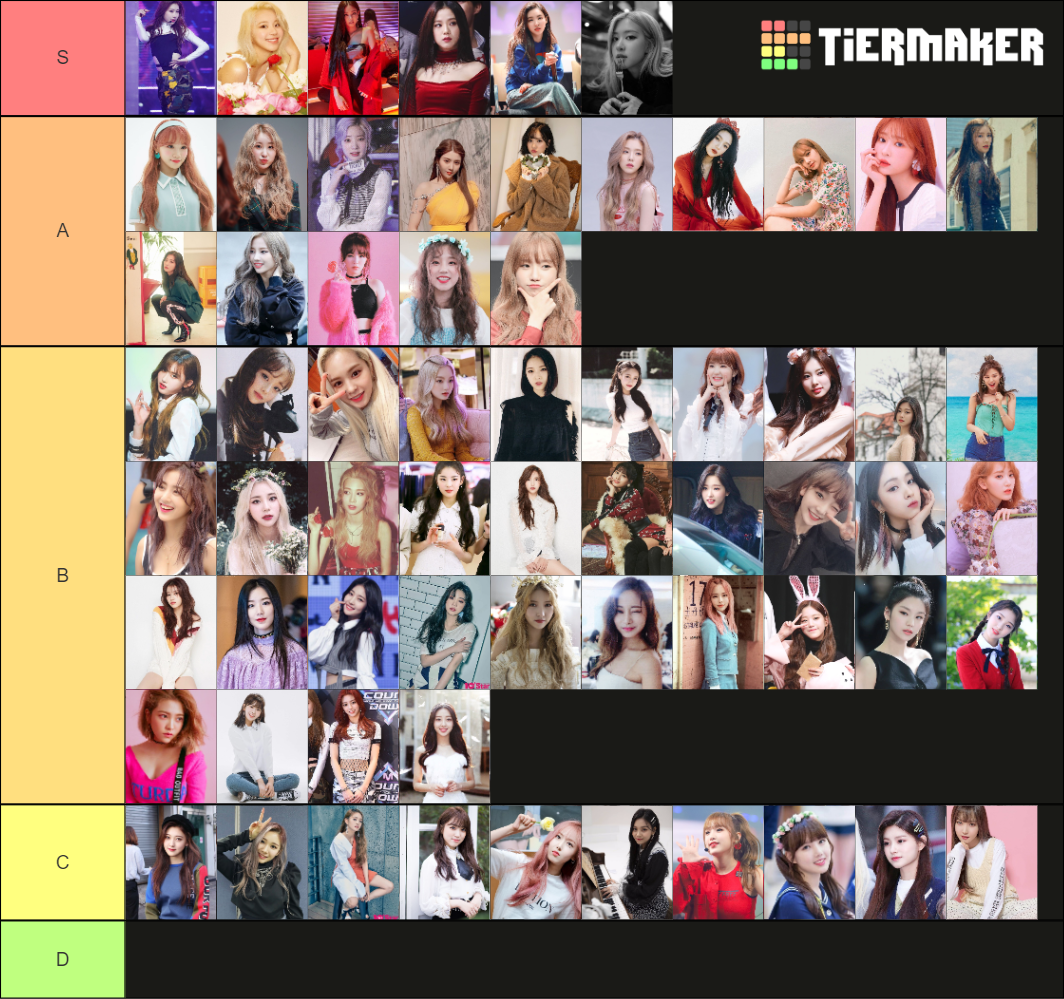 KPop GG Visuals Tier List (Community Rankings) - TierMaker