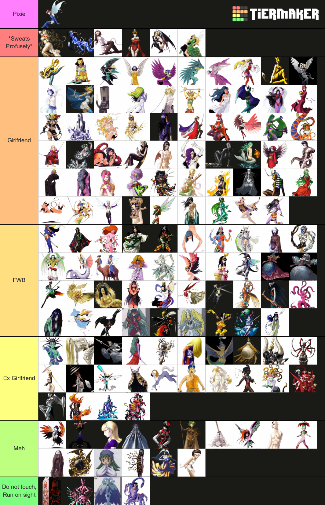 SMT Waifu Demons Tier List (Community Rankings) - TierMaker