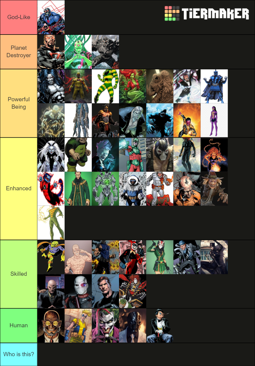 DC Comics Villains Tier List (Community Rankings) - TierMaker