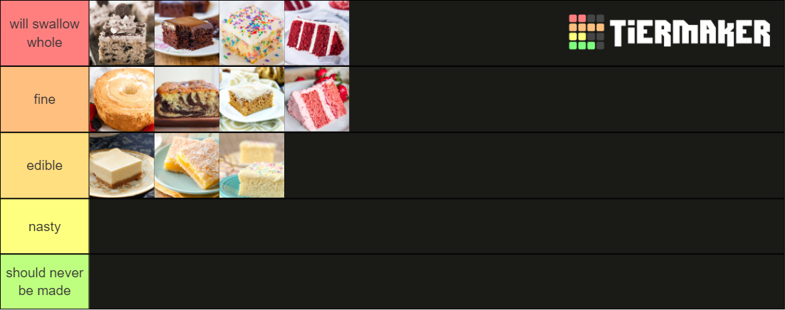 Cake flavors Tier List (Community Rankings) - TierMaker
