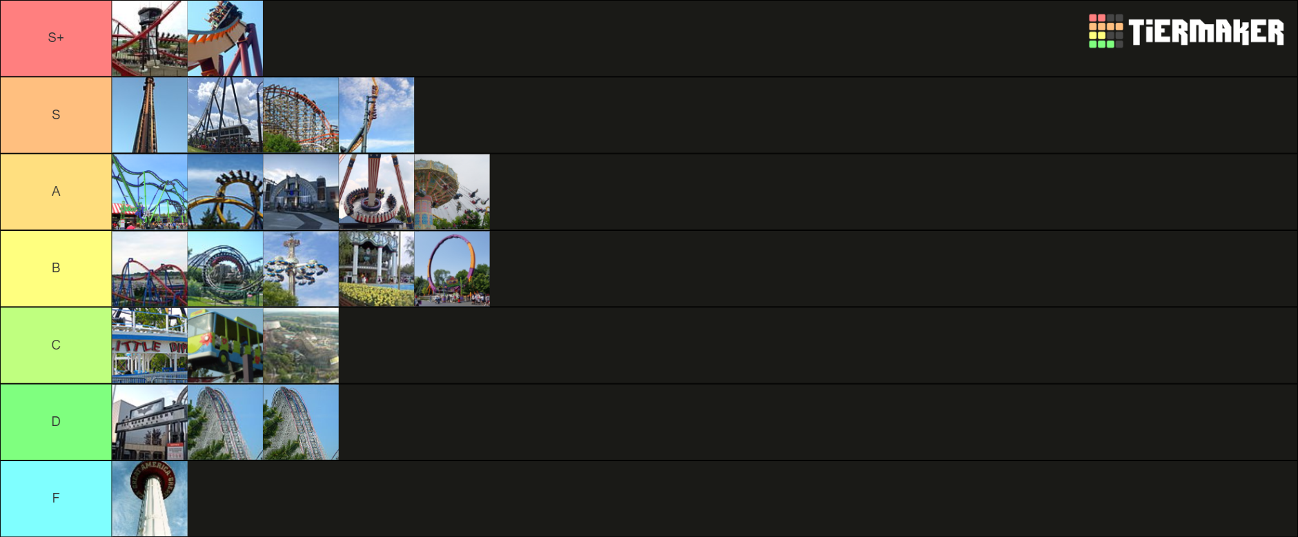 Six Flags Tier List (Community Rankings) - TierMaker