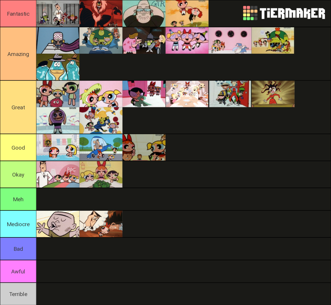 Powerpuff girls Season 2 Tier List (Community Rankings) - TierMaker