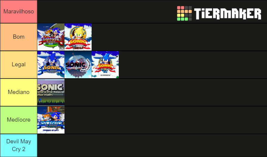 Sonic Fã Games (Lakefeperd) Tier List (Community Rankings) - TierMaker