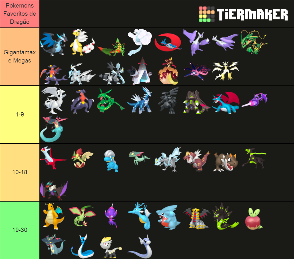 All Dragon-Type Pokemon (Home Renders) Tier List (Community Rankings ...