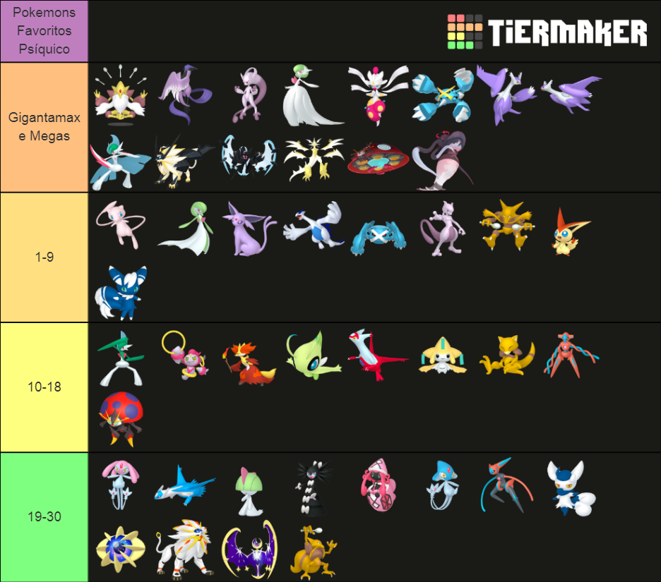 All Psychic-Type Pokemon (Home Renders) Tier List (Community Rankings ...