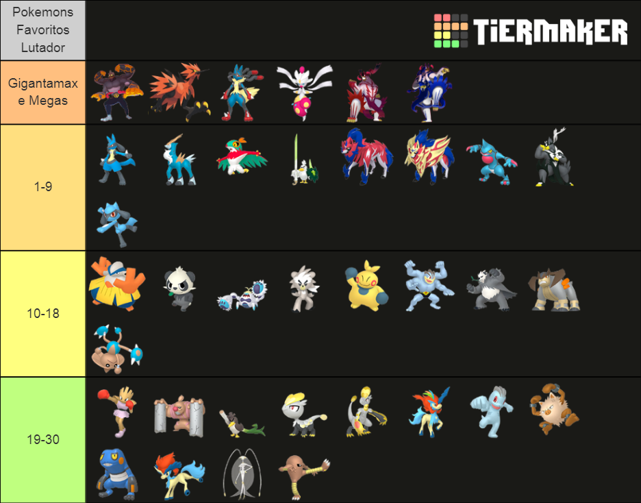 Fighting-type Pokemon (HOME renders) Tier List (Community Rankings ...
