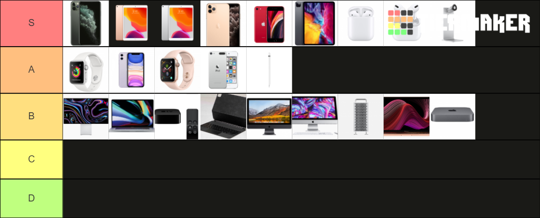 apple products 2020 Tier List (Community Rankings) - TierMaker