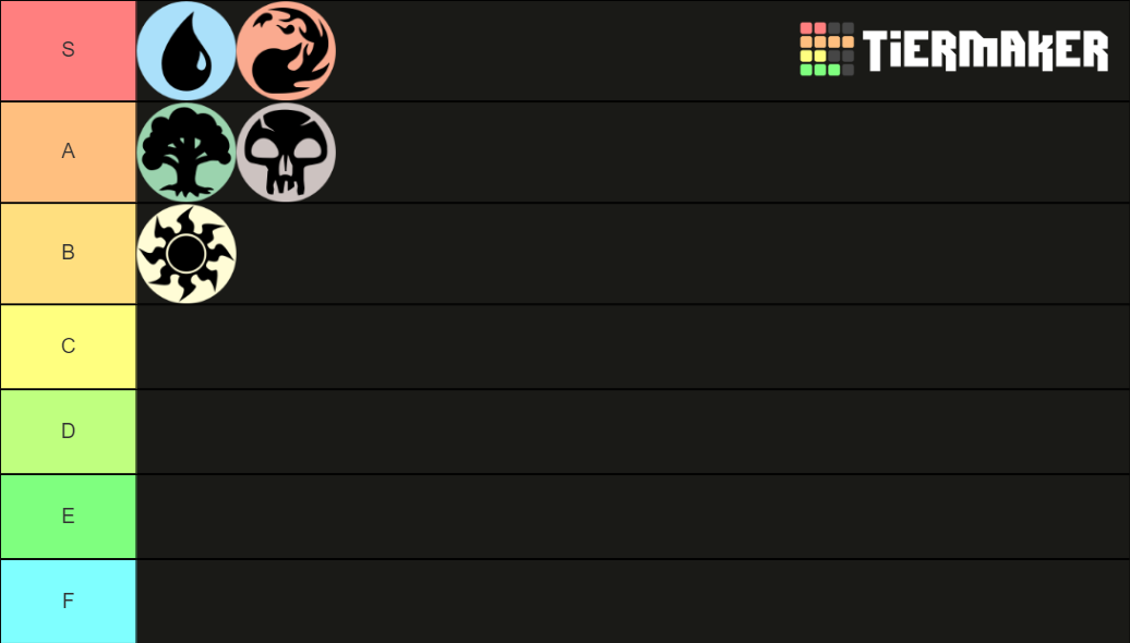 MTG Colors Tier List (Community Rankings) - TierMaker