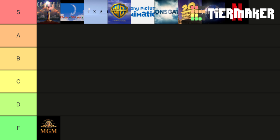 Movie comapny logo Tier List (Community Rankings) - TierMaker