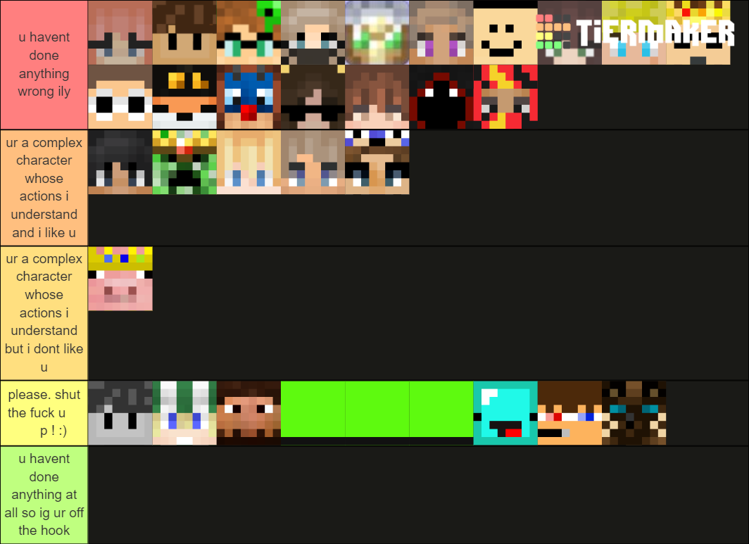 dsmp characters Tier List (Community Rankings) - TierMaker