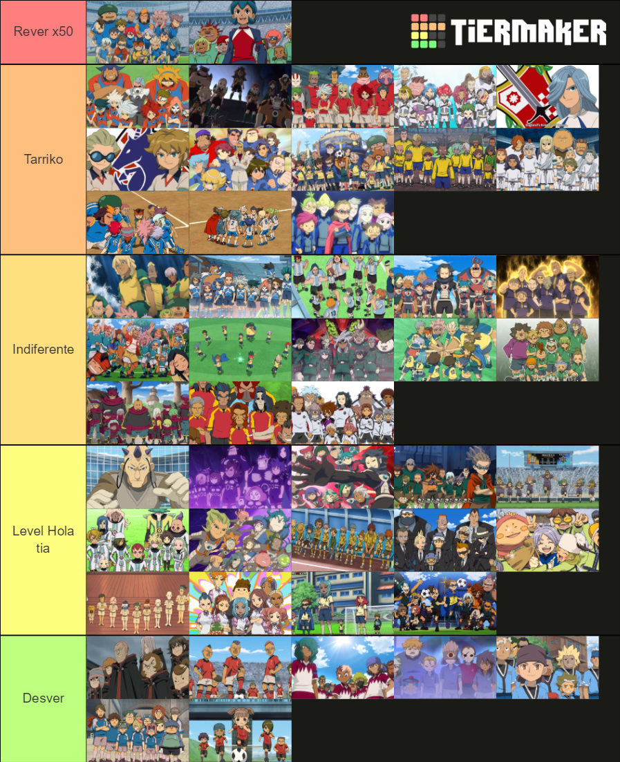 Inazuma Eleven Teams Tier List (Community Rankings) - TierMaker