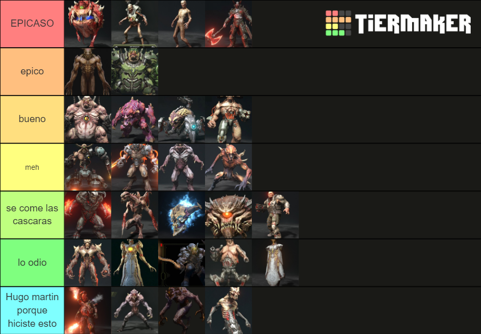 DOOM Eternal Demons Tier List (Community Rankings) - TierMaker