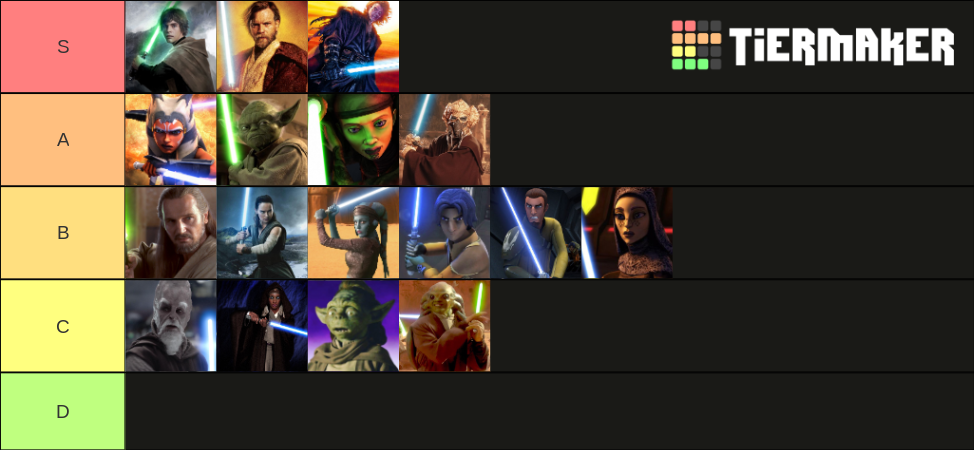 Star Wars Jedi Ranking Tier List (Community Rankings) - TierMaker