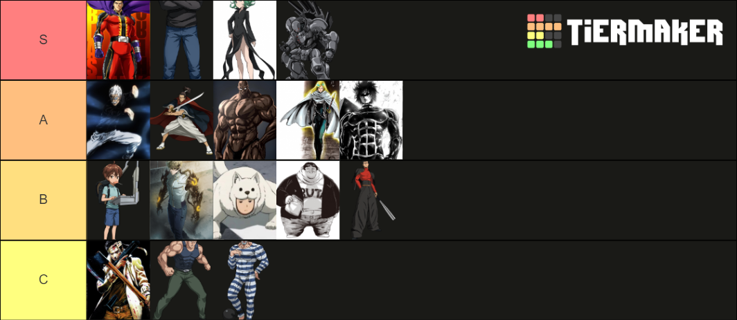 OPM S CLASS HEROES Tier List (Community Rankings) - TierMaker