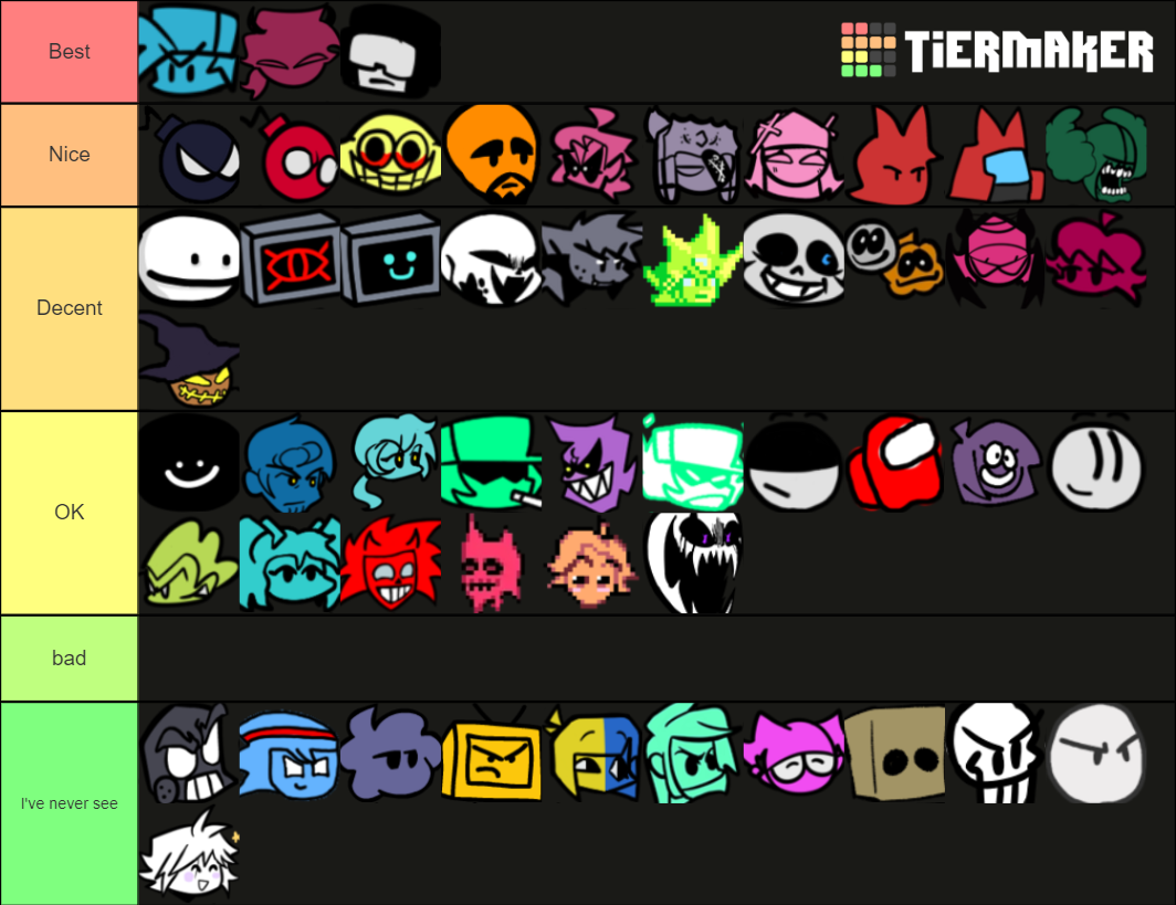 FNF mods Tier List (Community Rankings) - TierMaker