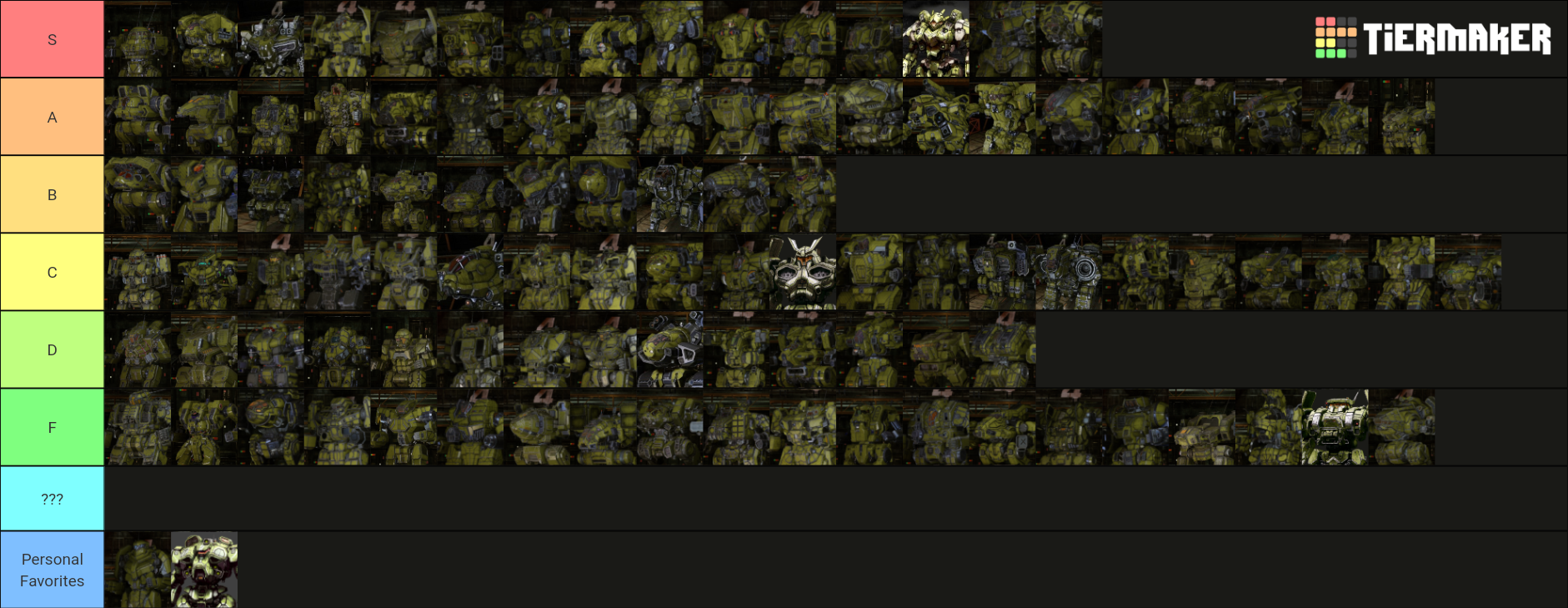 Mechwarrior Online Mechs Tier List (Community Rankings) - TierMaker