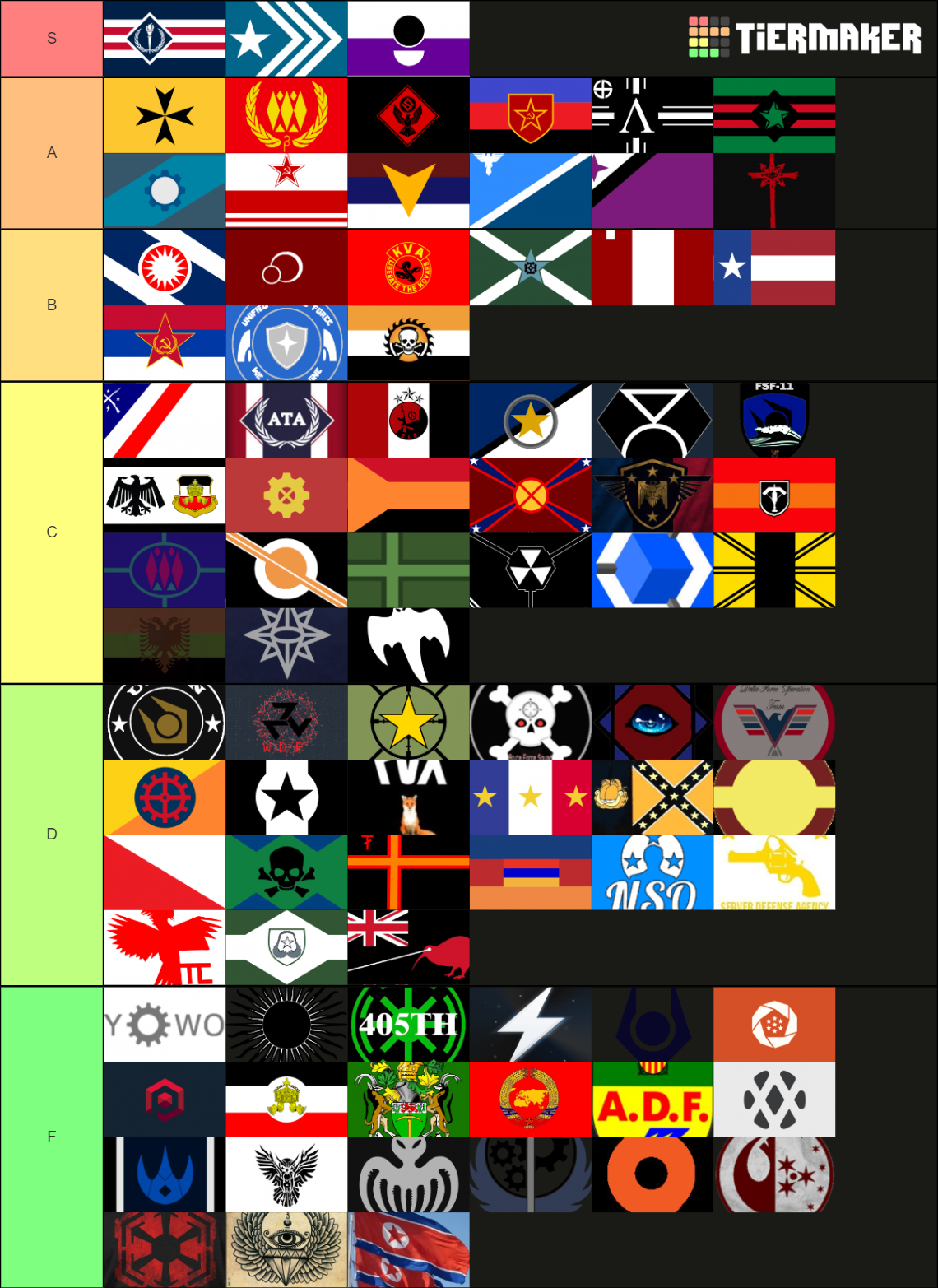 Garry's Mod Faction Flags/Logos Tier List (Community Rankings) - TierMaker