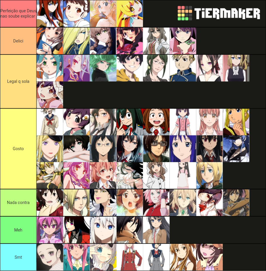 Best Waifus Random Tier List (Community Rankings) - TierMaker