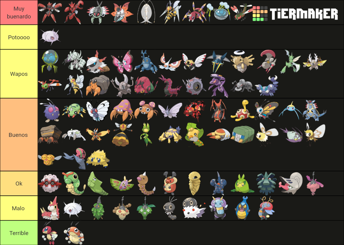 Bug-Type Pokemon Tier List (Community Rankings) - TierMaker