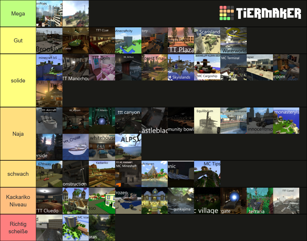 Our ttt Maps Tier List (Community Rankings) - TierMaker