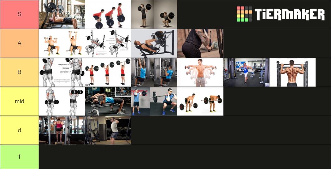 Gym lifts Tier List (Community Rankings) - TierMaker