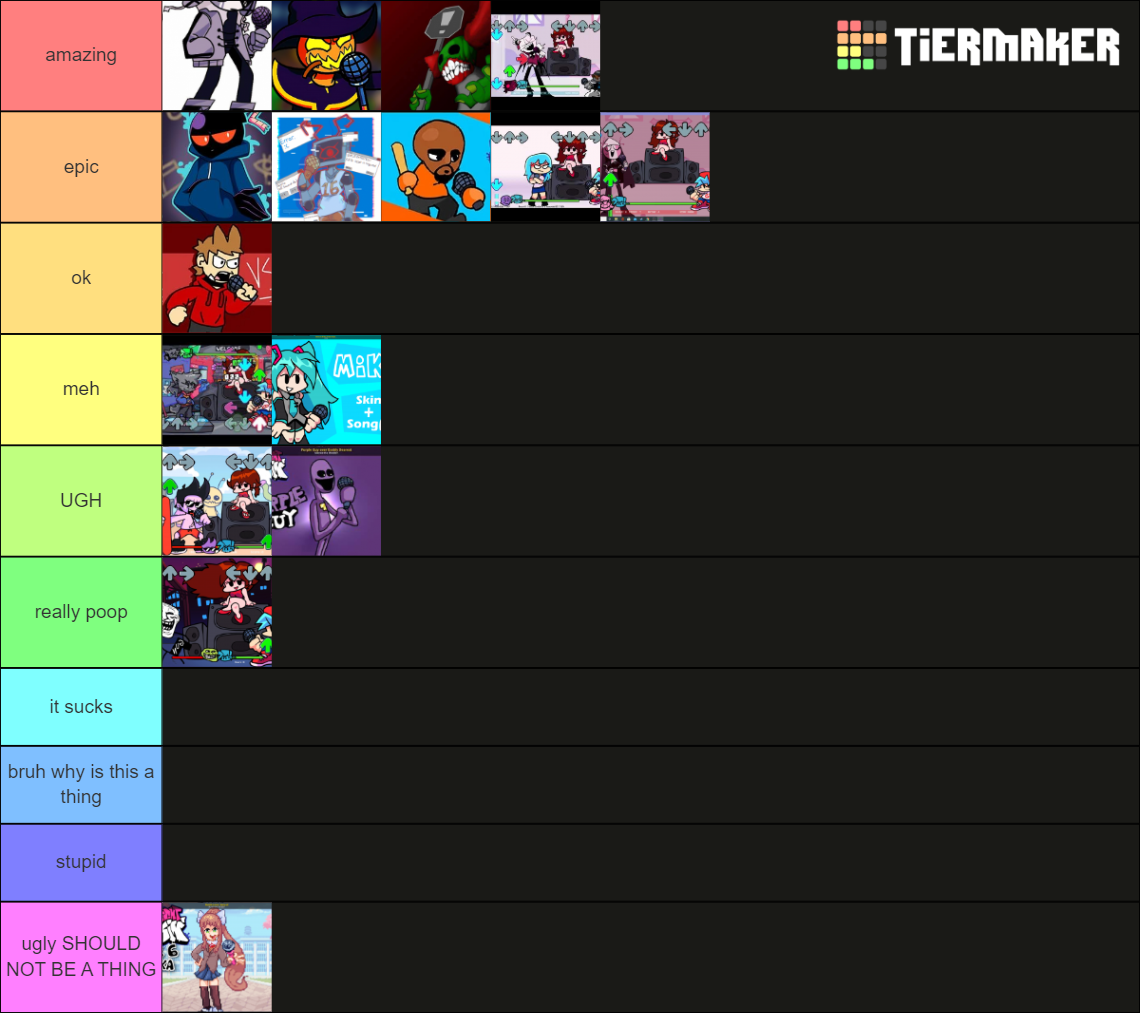 fnf mods Tier List (Community Rankings) - TierMaker