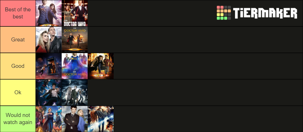 Ranking all modern doctor who seasons Tier List (Community Rankings ...