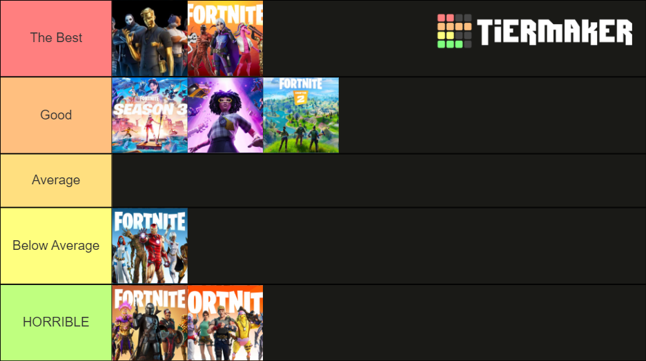 Chapter 2 Seasons 1-8 Tier List (Community Rankings) - TierMaker